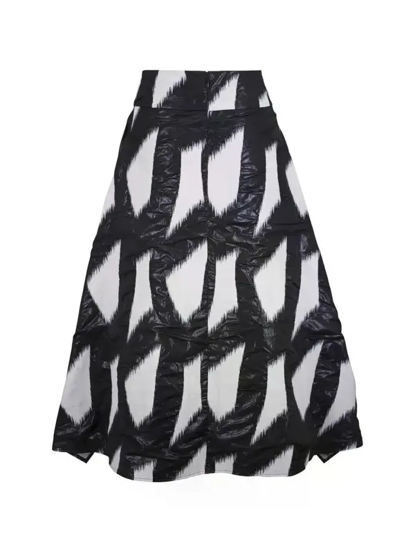 Zero + Maria Cornejo Nio Flared Geometric-pattern Skirt