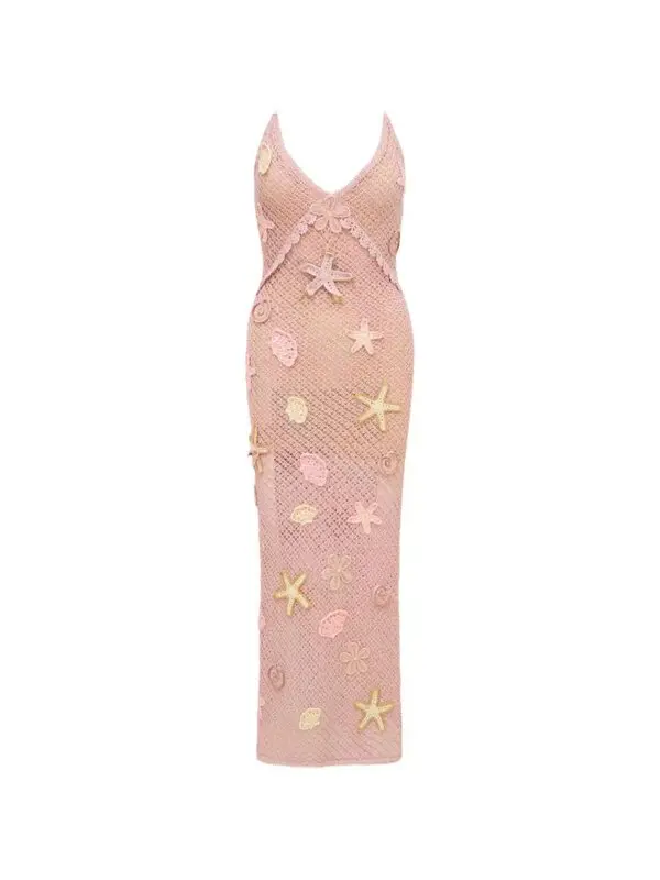 LoveShackFancy Macie Maxi Dress - Pink