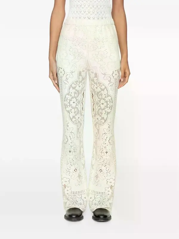 Sea Arianna Floral Lace Trousers - White
