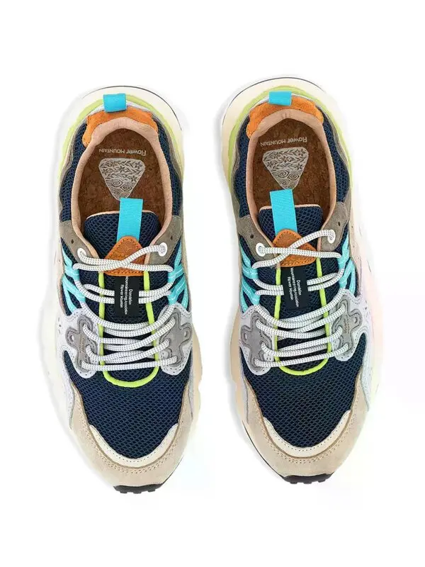 FLOWER MOUNTAIN Yamano3 Suede-inserts Sneakers - Blue