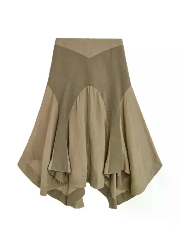 Our Legacy Asymmetric Panelled Skirt - Green