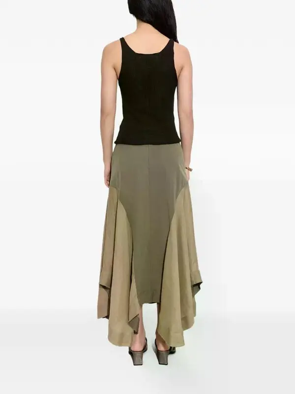 Our Legacy Asymmetric Panelled Skirt - Green