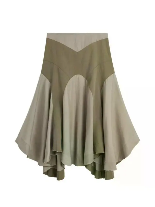 Our Legacy Asymmetric Panelled Skirt - Green