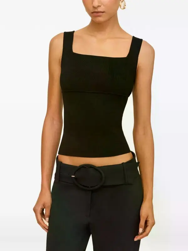 Cult Gaia Levi Square Neck Top - Black