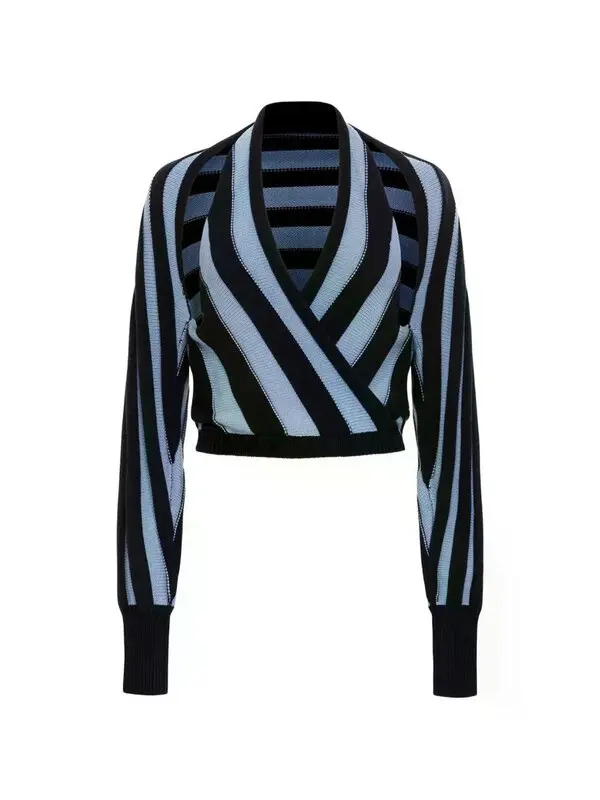 Hellessy Martin Striped V-neck Sweater