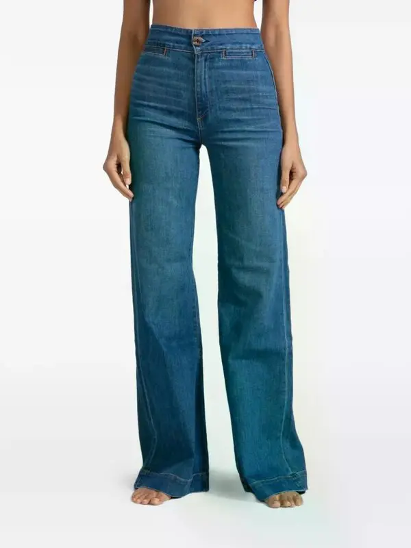 ASKK NY Contrast-stitching Flare Jeans - Blue