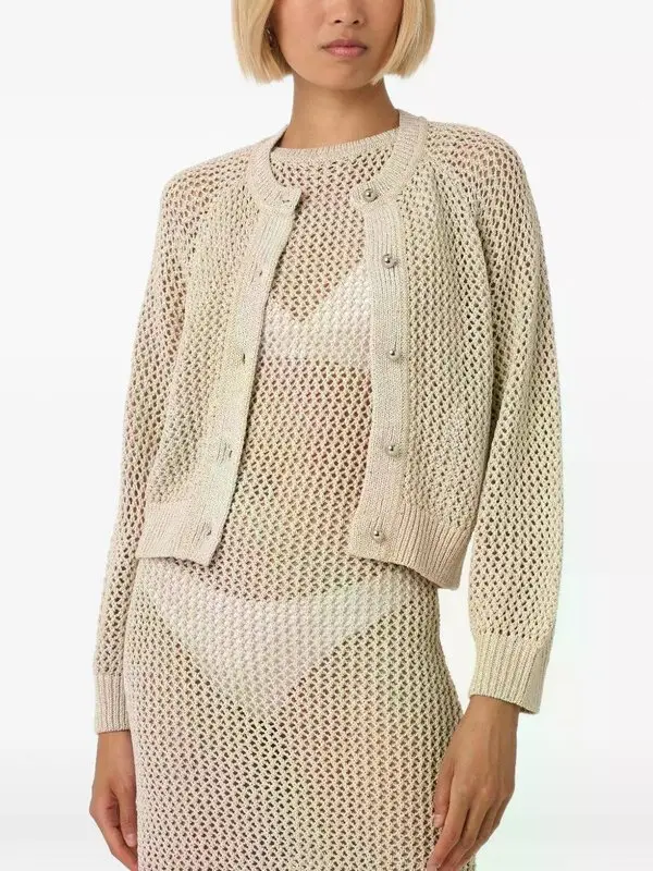 TOCCIN Open-knit Cardigan - Neutrals