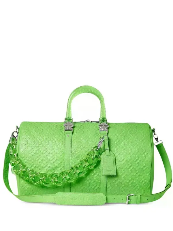 GUAPI Embossed Leather Duffle Bag - Green