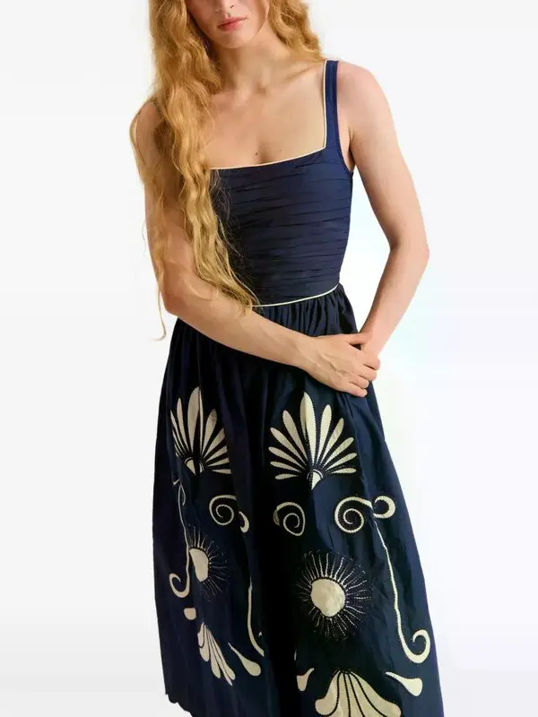 Carolina K Almara Embroidered Midi Dress
