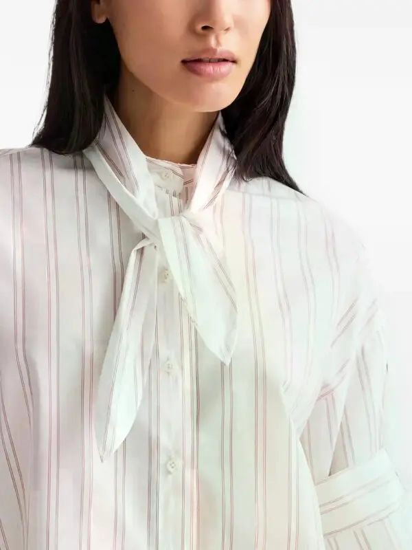 TWP Striped Tie Shirt