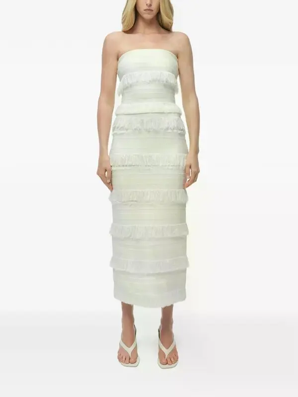 Simkhai Cairo Fringed Tube Top - Neutrals