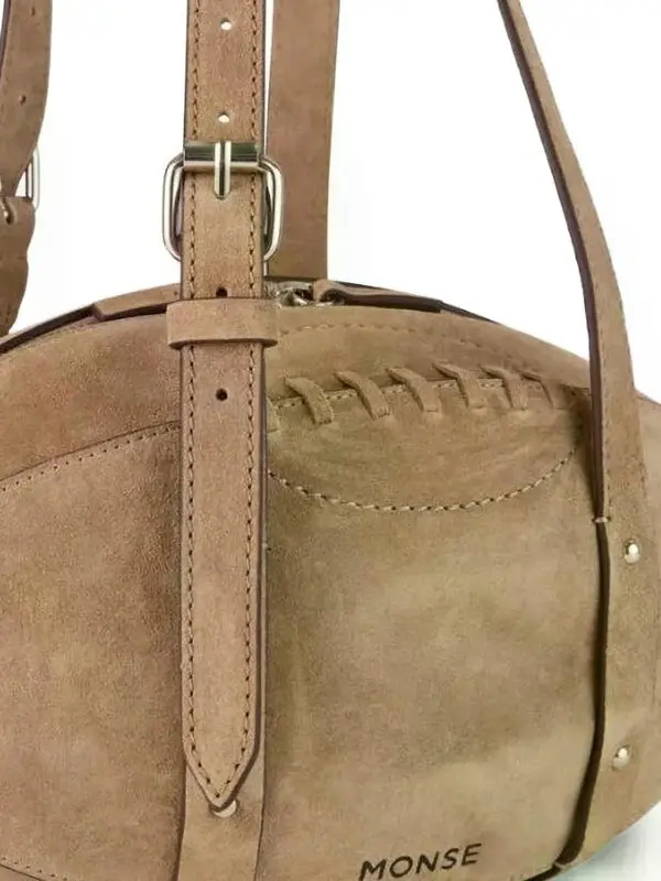Monse Football-shaped Tote Bag - Brown