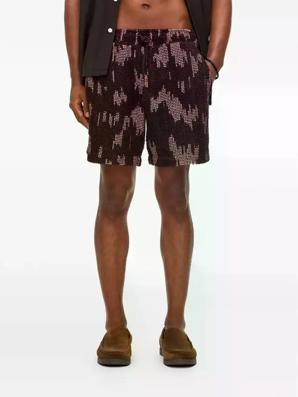 OAS Company Patterned Shorts - Brown