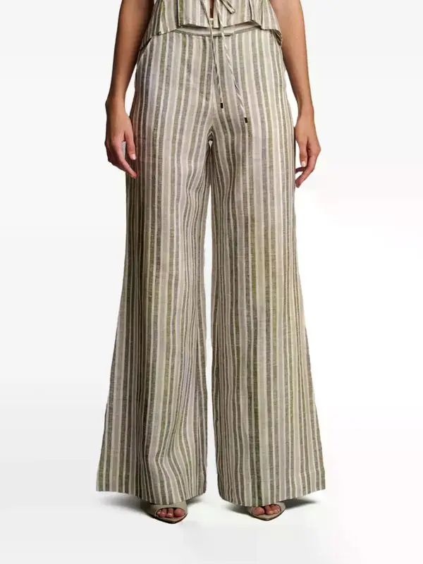 HEVRON Striped Capri Trousers