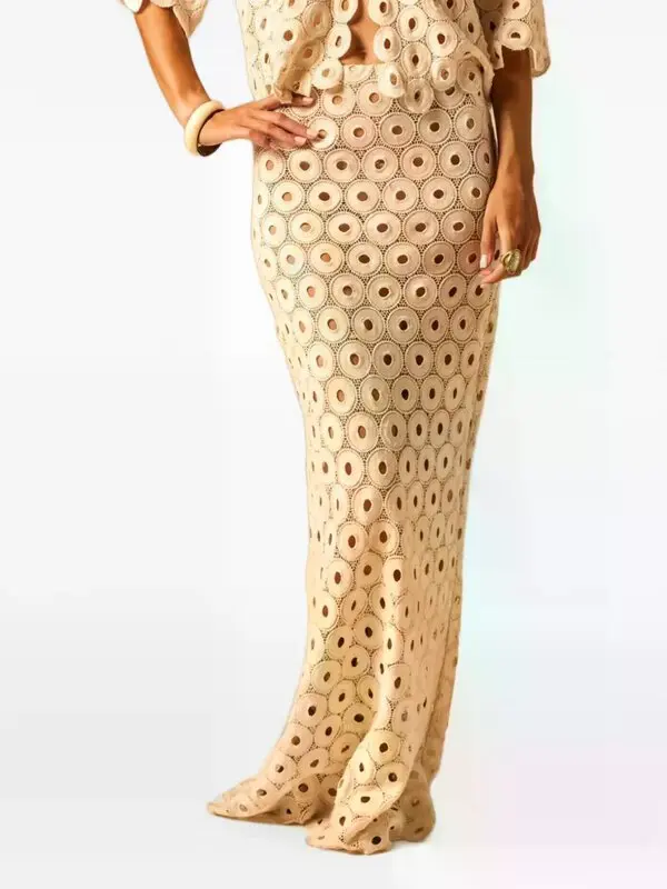JBQ Maud Zip-up Maxi Skirt - Neutrals