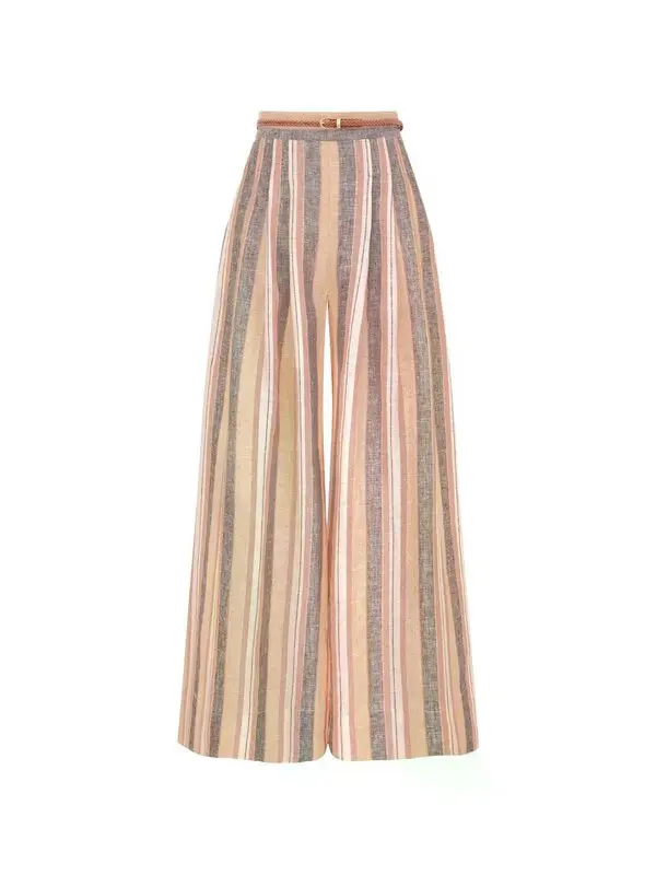 Zimmermann Wanderlust Striped Trousers - Neutrals