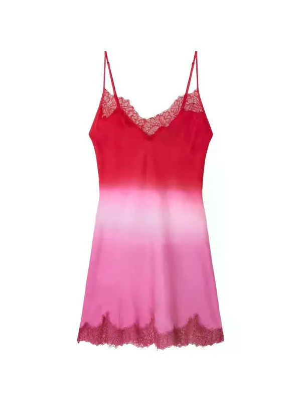 MES DEMOISELLES Tina Tina Lace-trim Mini Dress - Pink