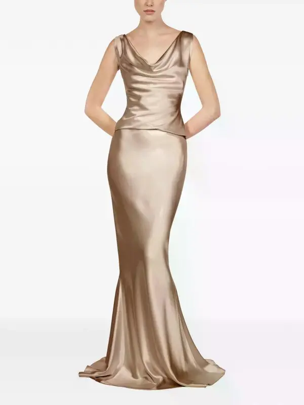 ALEXIA & ANTONIA Bias-cut Maxi Skirt