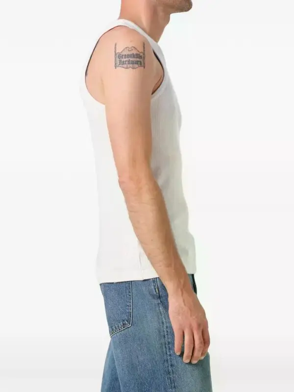 AGOLDE Viggo Ribbed Tank Top - Neutrals