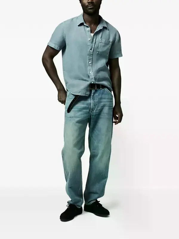 Citizens Of Humanity Cairo Buttoned Short-sleeve Shirt - Blue