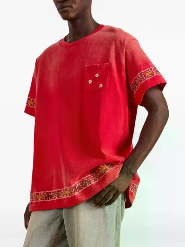 FOUND Embroidered Chest Pocket T-shirt