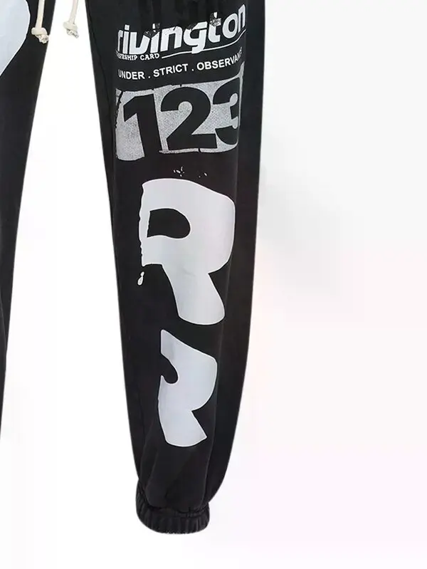 RRR123 Membership Uso Enemy Track Pants - Black