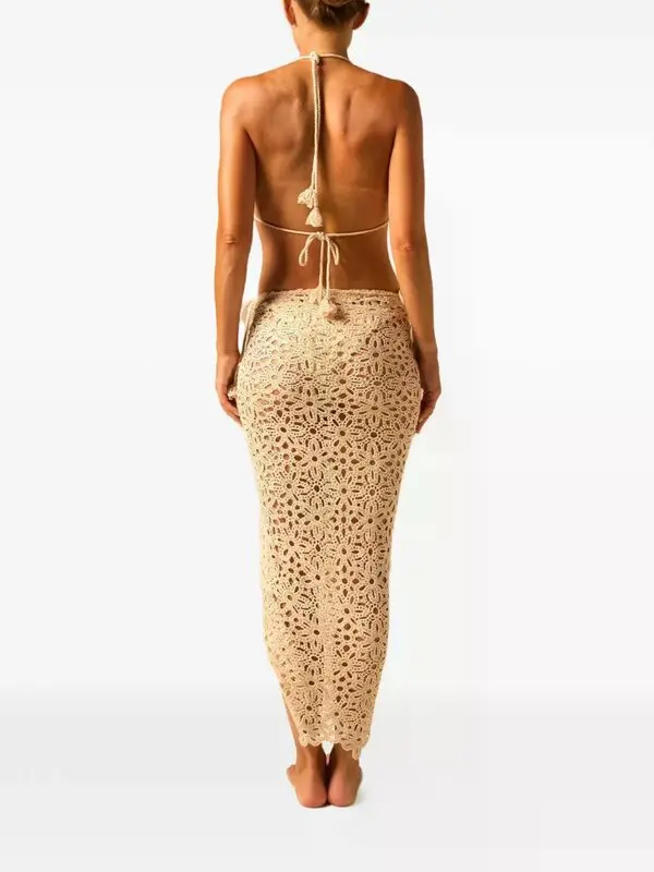 JBQ Floral Tie Side Skirt - Neutrals