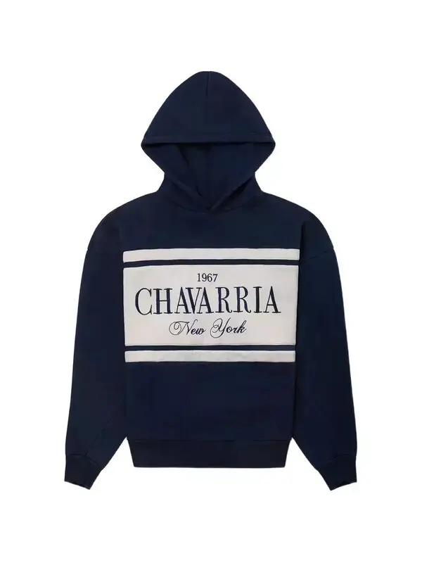 WILLY CHAVARRIA Logo-lettering Hoodie - Blue