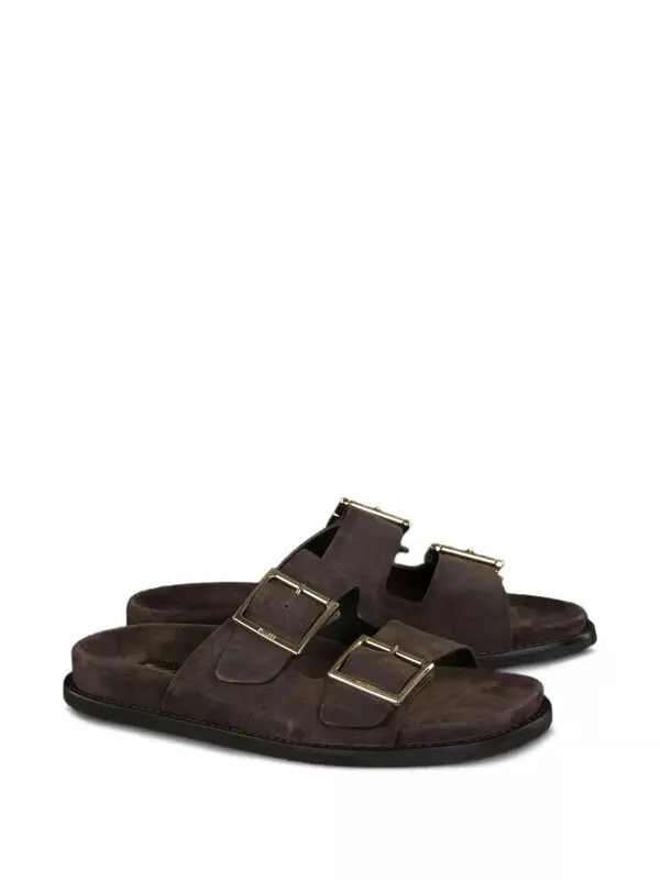 MOORER Duchamp-p5 Buckle Sandals - Brown