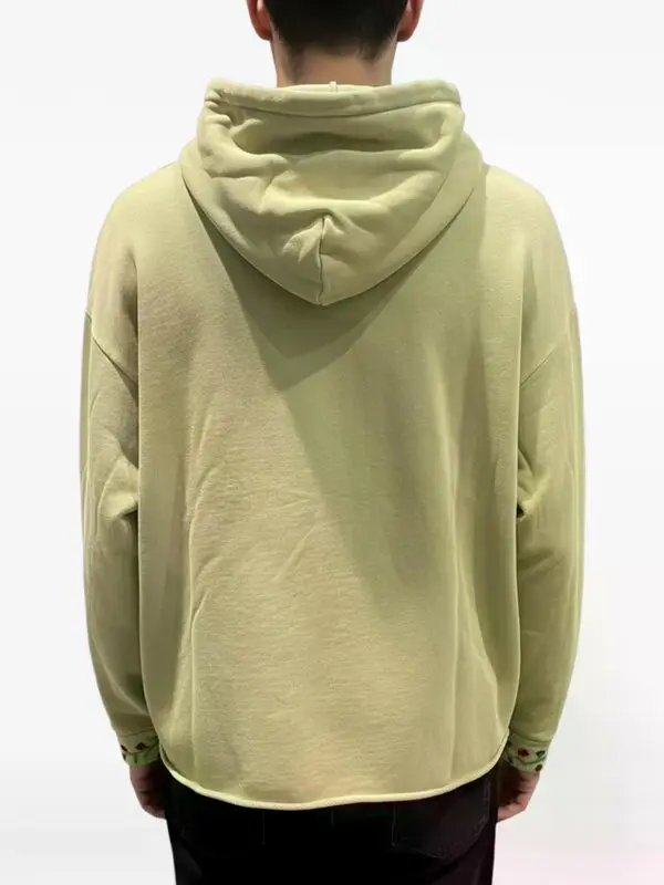 FOUND Embroidered Floral Hoodie - Green