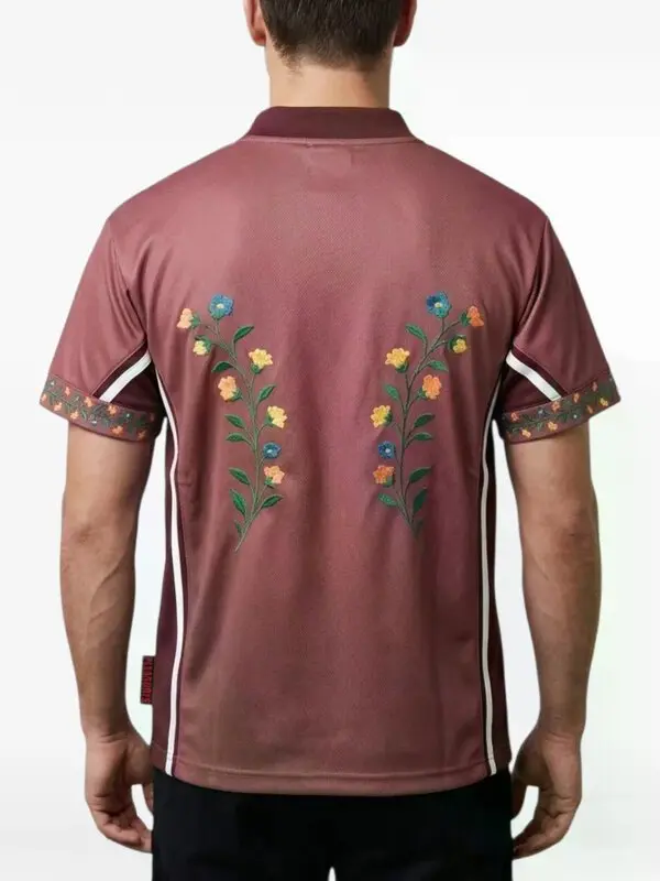 FOUND Floral Polo Shirt - Pink