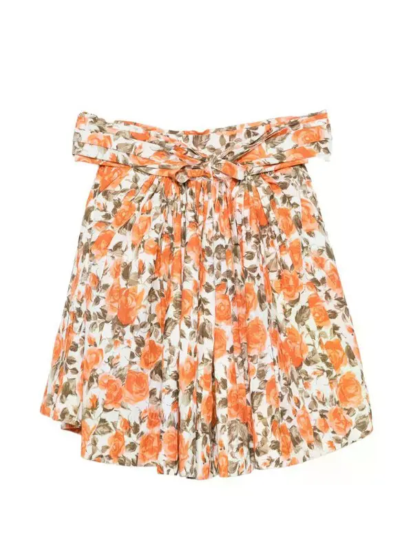 Chloé Bow Floral Print Dress - White