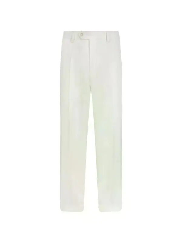BOSS Button Trousers - White