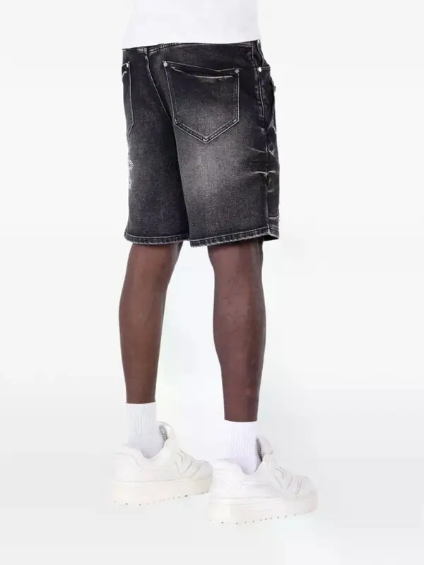 GUAPI Rhinestone Gothic Denim Shorts