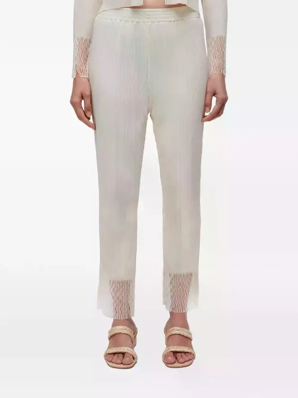 OSKLEN Pleated Fringed Trousers - Neutrals