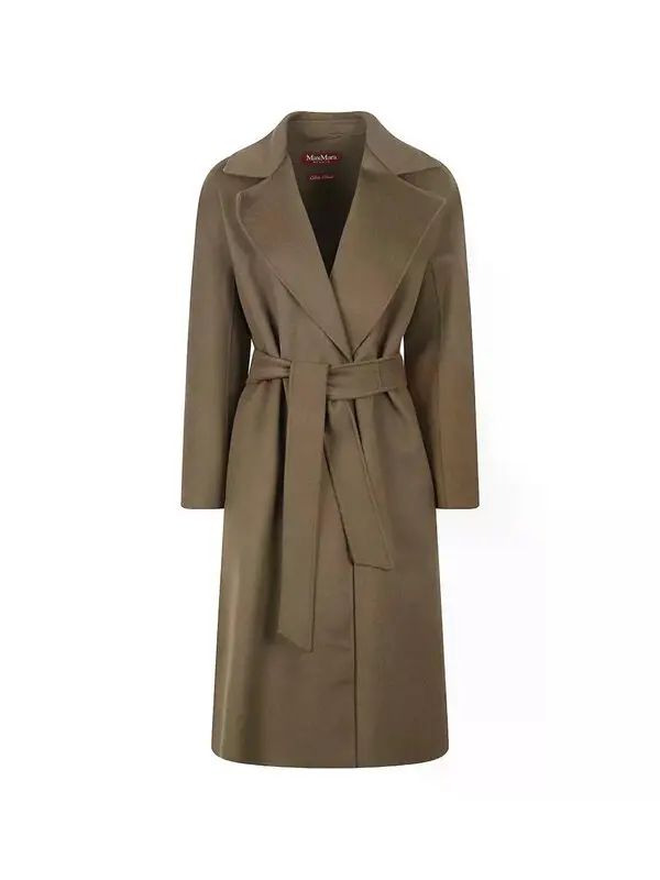 Max Mara Lapel Belted Coat - Brown