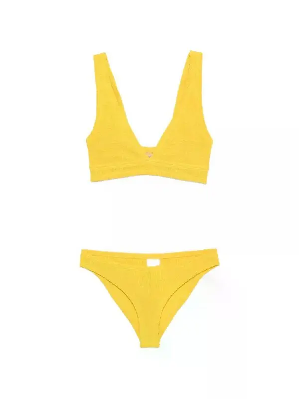 Hunza G Carla Crinkled Bikini - Yellow