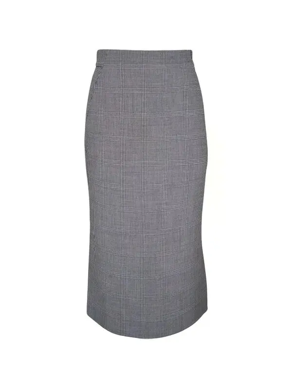Akris Checked Midi Skirt - Grey