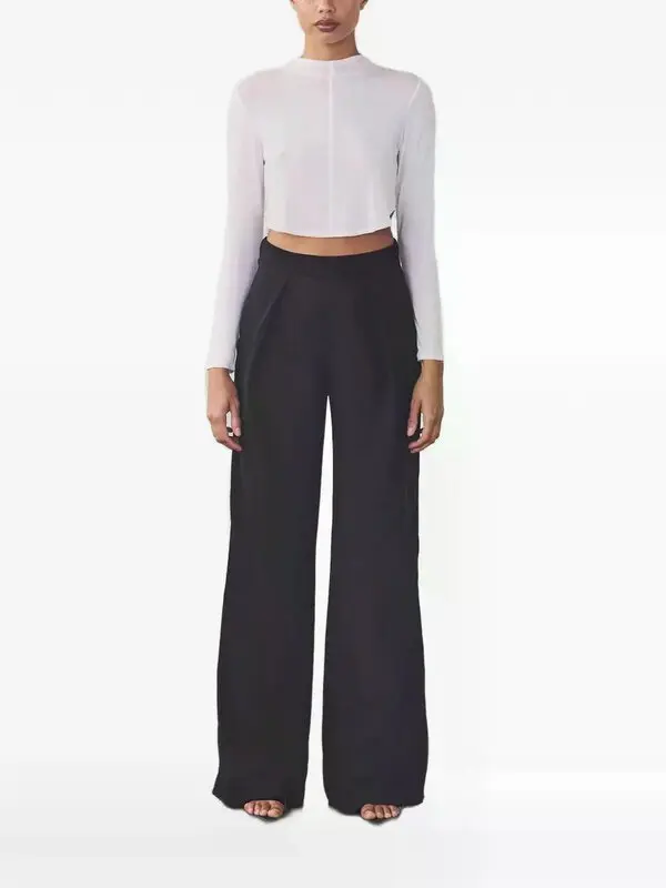 ARTEMIS DICIERO Long-sleeve Crop Top - White