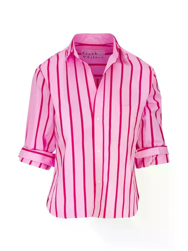 Frank & Eileen Striped Blouse - Pink