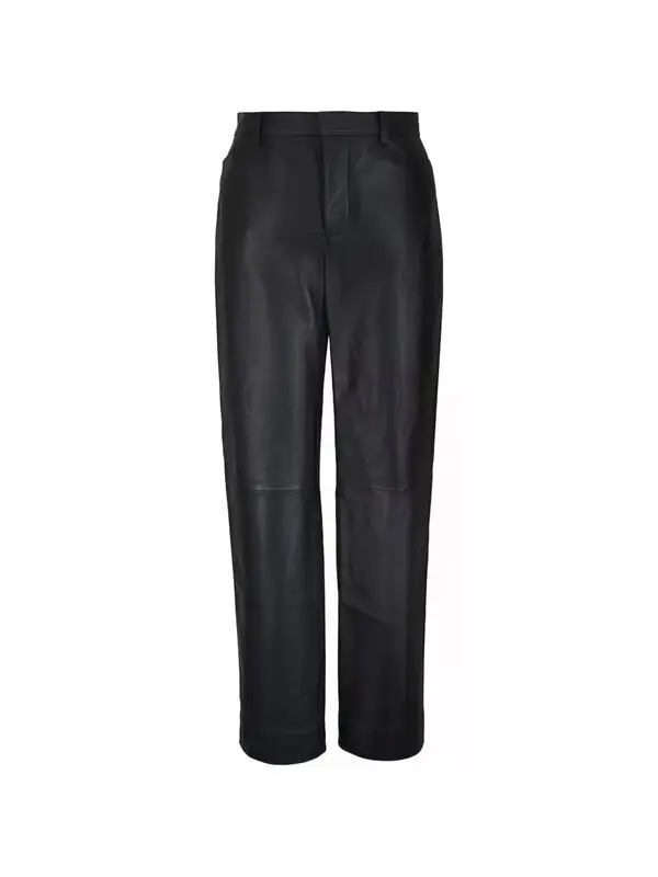 Vince Straight-leg Leather Trousers - Black