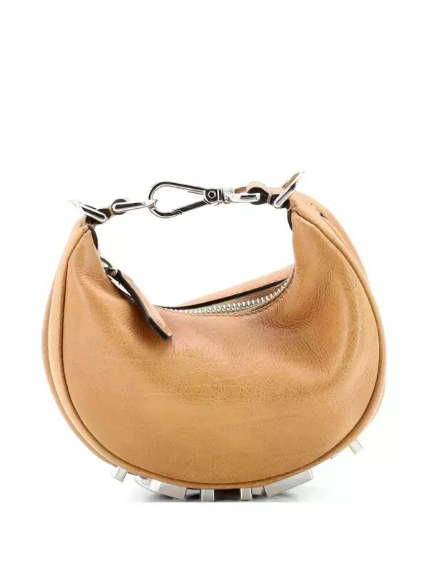 Fendi Graphy Leather Nano Hobo Bag - Neutrals