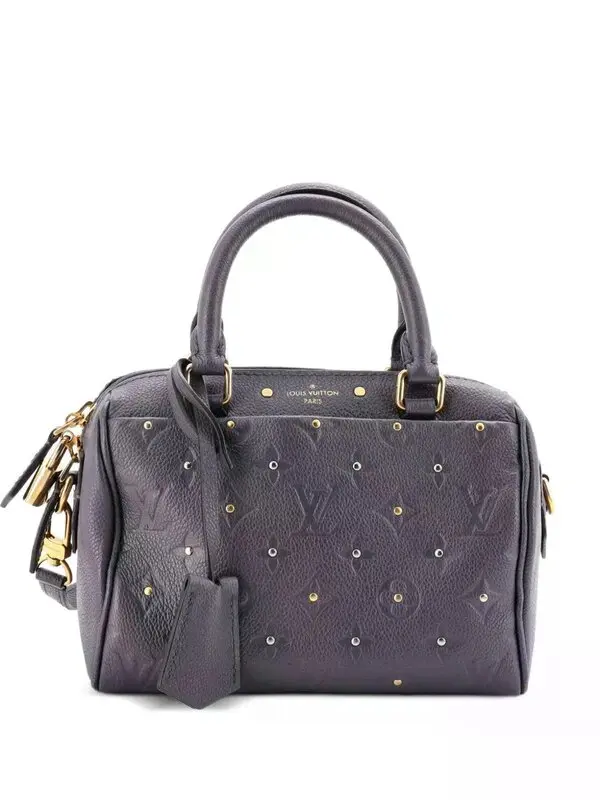 LOUIS VUITTON Speedy Bandouliere Nm Studded - Grey