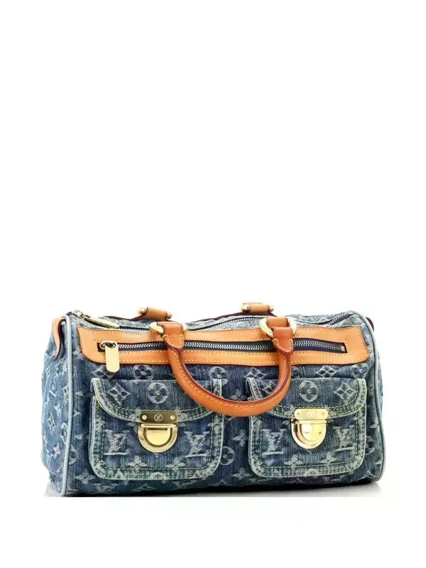 LOUIS VUITTON Neo Speedy Denim Handbag - Blue