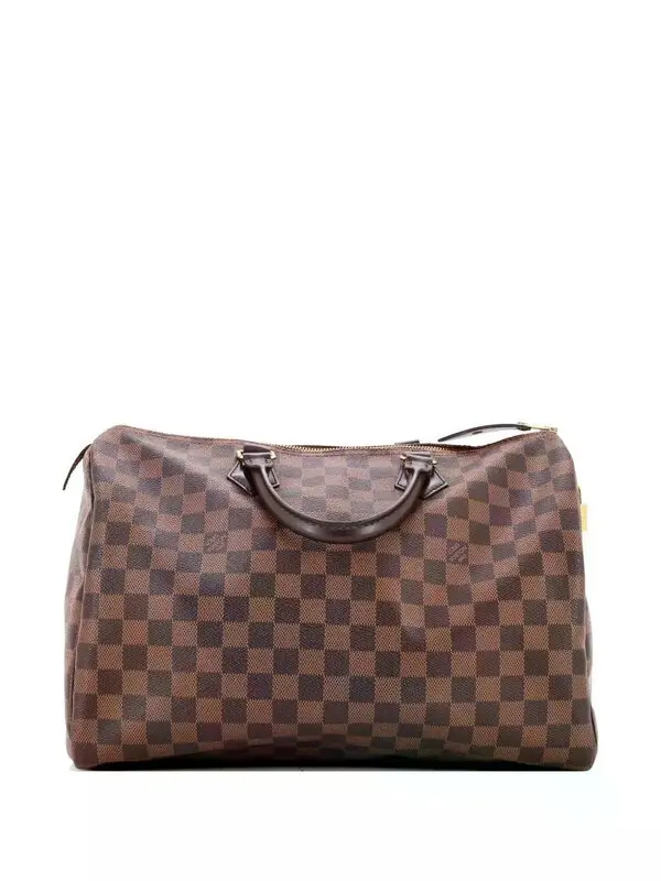 LOUIS VUITTON Speedy Handbag Damier 35 Satchel - Brown