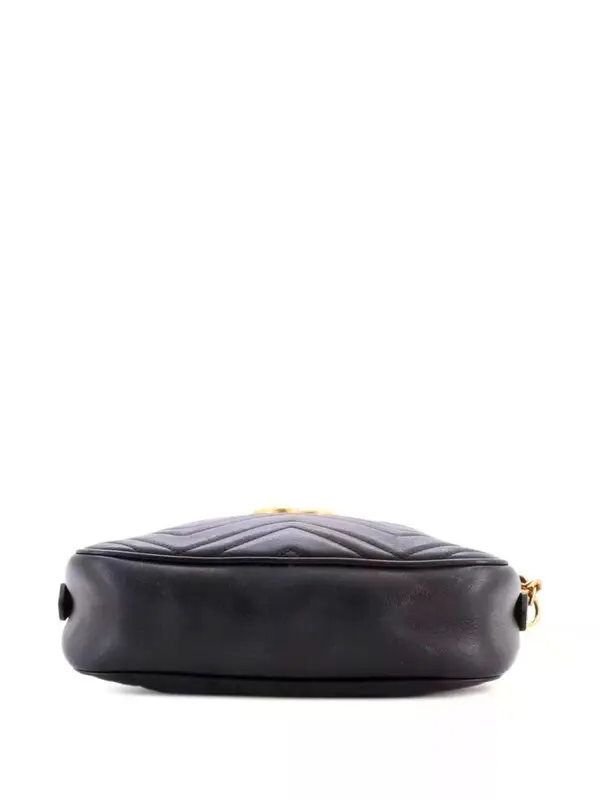 Gucci Gg Marmont Small Shoulder Bag Matelassé Leather - Black