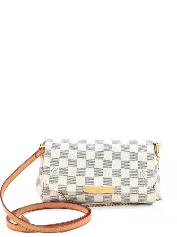 LOUIS VUITTON Favorite Handbag Damier Pm - White