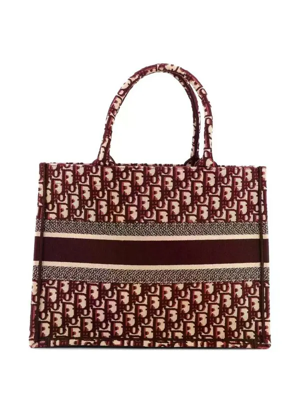 Dior Oblique Canvas Medium Tote Bag - Red
