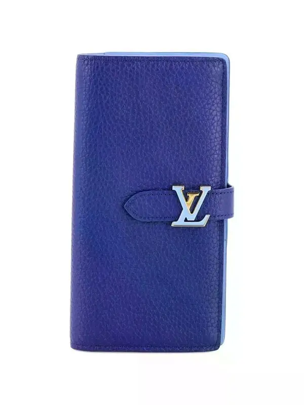 LOUIS VUITTON Capucines Vertical Wallet Leather Small Wallets - Blue
