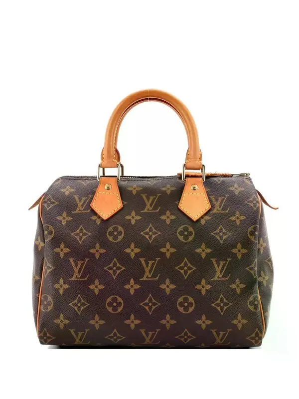 LOUIS VUITTON Speedy Handbag Monogram Canvas 25 Satchel - Brown
